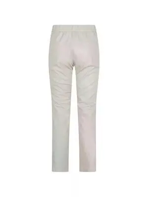 ENES Elasticated-waistband Leather Trousers - Neutrals