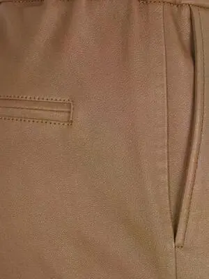 ENES Elasticated-waistband Leather Trousers - Neutrals