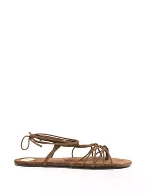 Saint Laurent Babylone Strappy Sandals - Brown