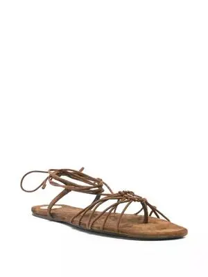 Saint Laurent Babylone Strappy Sandals - Brown
