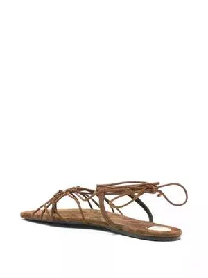 Saint Laurent Babylone Strappy Sandals - Brown