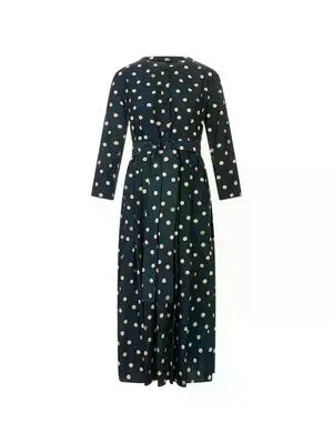 Max Mara Polka-dot Belted Dress