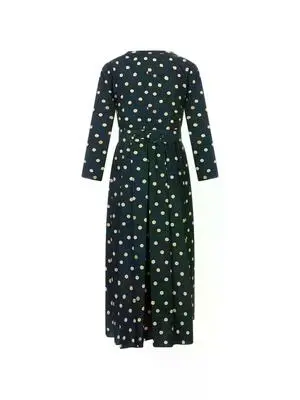 Max Mara Polka-dot Belted Dress
