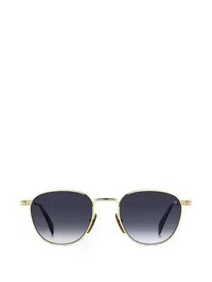 DB EYEWEAR BY DAVID BECKHAM Geometric Frame Sunglasses - Gold