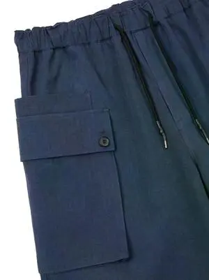 STUDIO TOMBOY Drawstring-waist Cargo Shorts - Blue