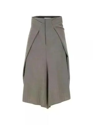 Victoria Beckham Asymmetric Folded-panel Midi Skirt