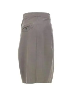 Victoria Beckham Asymmetric Folded-panel Midi Skirt