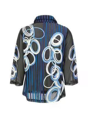 Joseph Ribkoff Embroidered Sheer Blazer