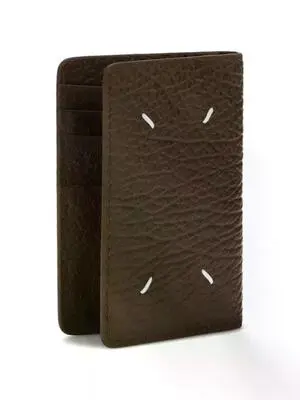 MAISON MARGIELA Four-stitch Leather Card Holder - Brown