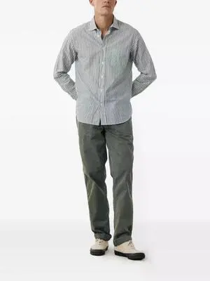 Hartford Paul Striped Chest-pocket Shirt - Blue