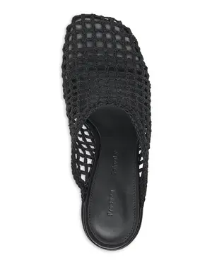 Proenza Schouler Slant Crochet Mules - Black