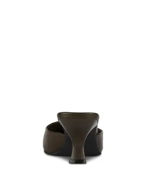 Jeffrey Campbell Leather Mule Pumps - Coffee