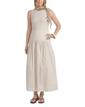 POINT Poplin Maxi Skirt - Ecru