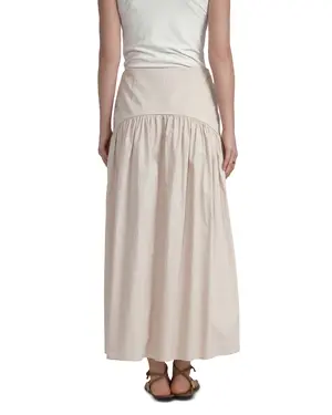 POINT Poplin Maxi Skirt - Ecru