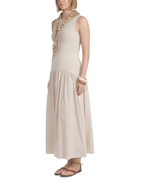 POINT Poplin Maxi Skirt - Ecru