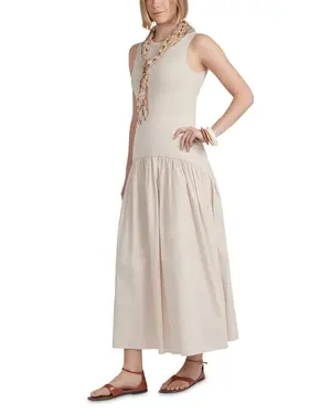 POINT Poplin Maxi Skirt - Ecru