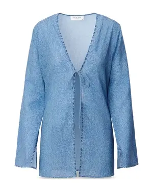 Rag & Bone Rb Miramar Crinkled Swim Cover-up Top