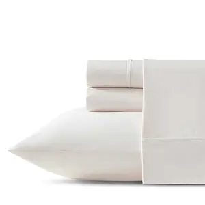 Vera Wang Egyptian Cotton Solid 4 Piece Sheet Set, Queen - Pink Pearl