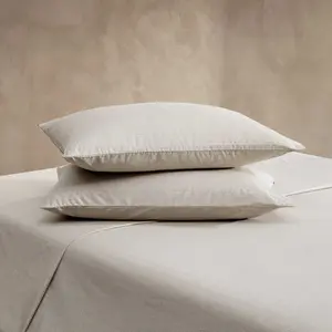 Calvin Klein Broken Grid Washed Cotton Percale 4 Piece Sheet Set, Queen - Flax/graphite
