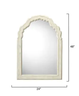 JAMIE YOUNG CO. Chateau Camel Bone Arch Wall Mirror