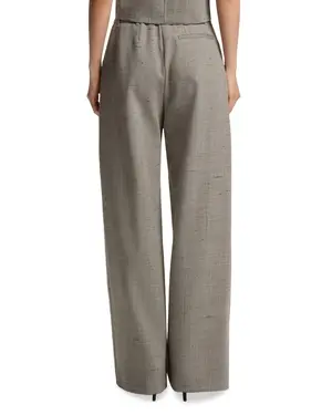 BOSS Tiana Wide-leg Wool Blend Pants