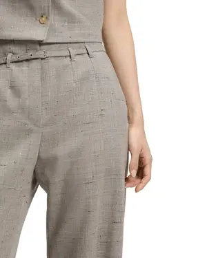 BOSS Tiana Wide-leg Wool Blend Pants