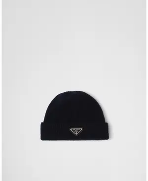 Prada Wool And Cashmere Beanie - Blue