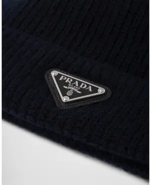 Prada Wool And Cashmere Beanie - Blue