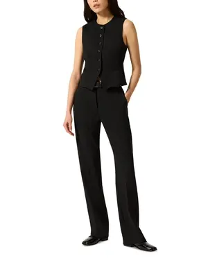 ARGENT Straight Leg Trousers - Black