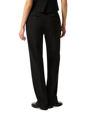 ARGENT Straight Leg Trousers - Black