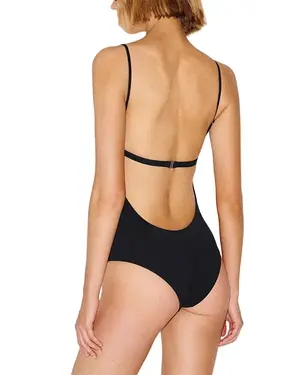 REFORMATION Lira One Piece Swimsuit - Black