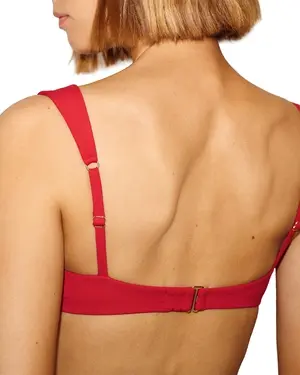 REFORMATION Viola Bikini Top - Lipstick