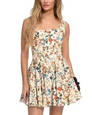 Agua Bendita Kristen Floral Print Linen Blend Dress