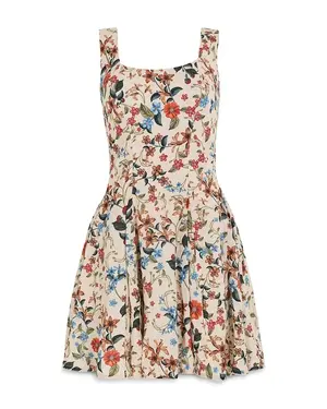 Agua Bendita Kristen Floral Print Linen Blend Dress