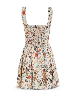 Agua Bendita Kristen Floral Print Linen Blend Dress