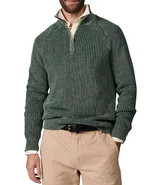 AUBIN Martin Zip Neck Long Sleeve Jumper