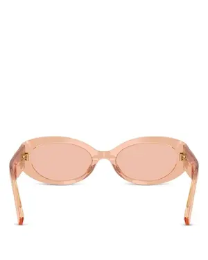 Dolce & Gabbana Oval Sunglasses, 53mm - Nude