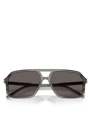 Dolce & Gabbana Aviator Sunglasses, 59mm - Transparen