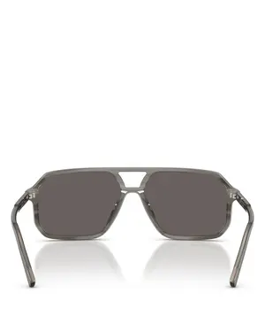 Dolce & Gabbana Aviator Sunglasses, 59mm - Transparen