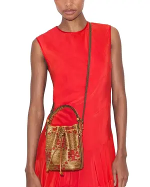 Tory Burch Romy T Monogram Straw Crossbody Bag - Natural