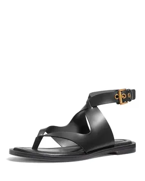 Michael Kors Irene Flat Thong Sandals - Black