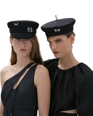 Ruslan Baginskiy Monogram Embellished Beret