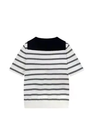 STUDIO TOMBOY Striped Sailor-collar Sweater
