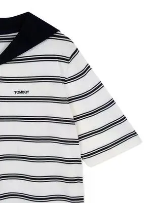 STUDIO TOMBOY Striped Sailor-collar Sweater