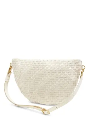 Clare V. Grande Woven Leather Fanny Pack