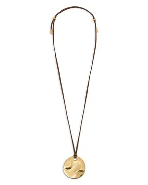 REISS Orla Sculptural Disc Pendant Necklace - Gold
