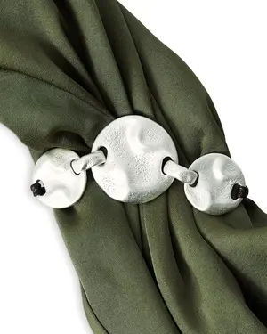 REISS Ona Sculptural Disc Slider Bracelet - Silver
