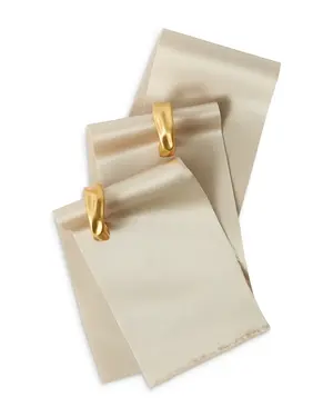 REISS Halle Hammered C Hoop Earrings - Gold