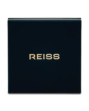 REISS Halle Hammered C Hoop Earrings - Gold