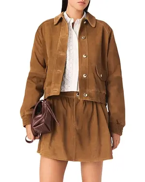 Maje Binglesa Suede Jacket